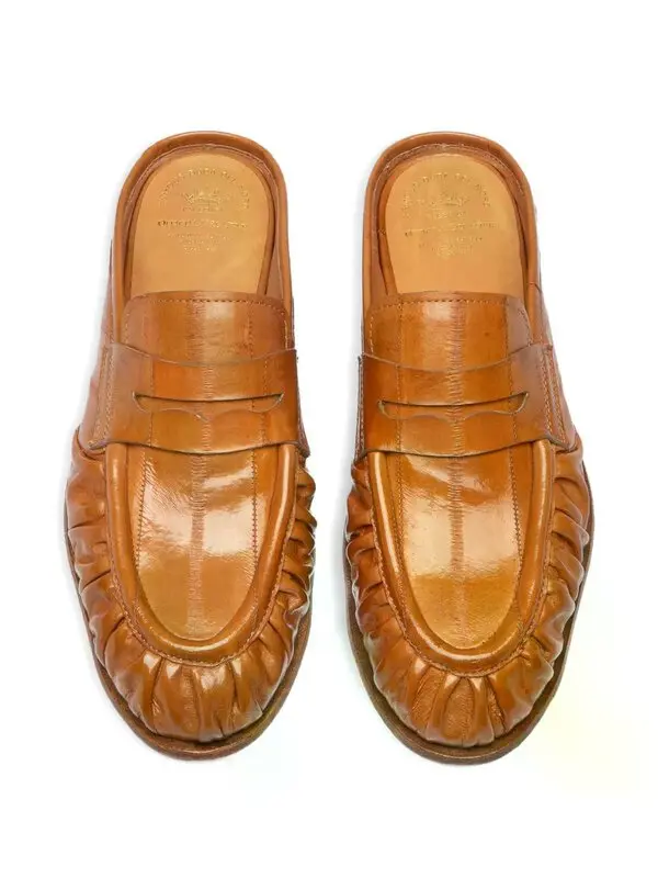 Officine Creative Solitude 112 Ruched Penny-slot Mules