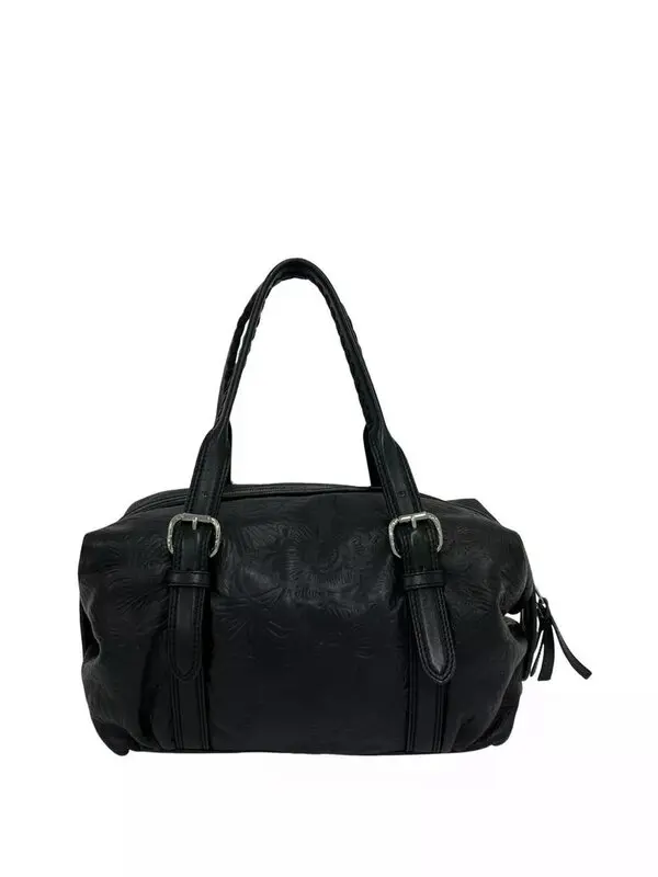 Loewe 2000-2026 Leather Anagram Floral Embossed Handbag