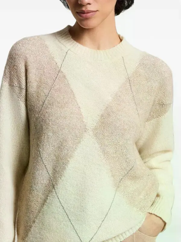 Peserico Argyle Sequin-embellished Sweater