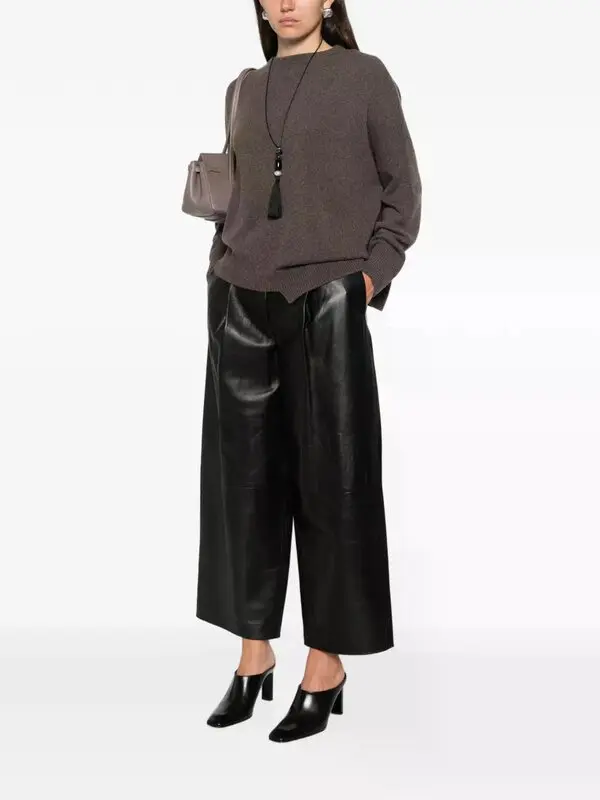 Liviana Conti Crew-neck Sweater - Brown