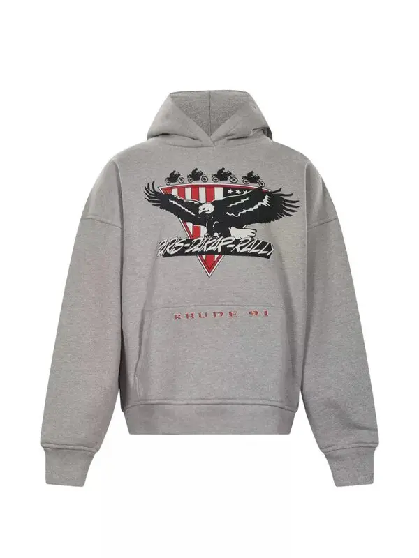 Rhude Graphic-print Hoodie - Grey