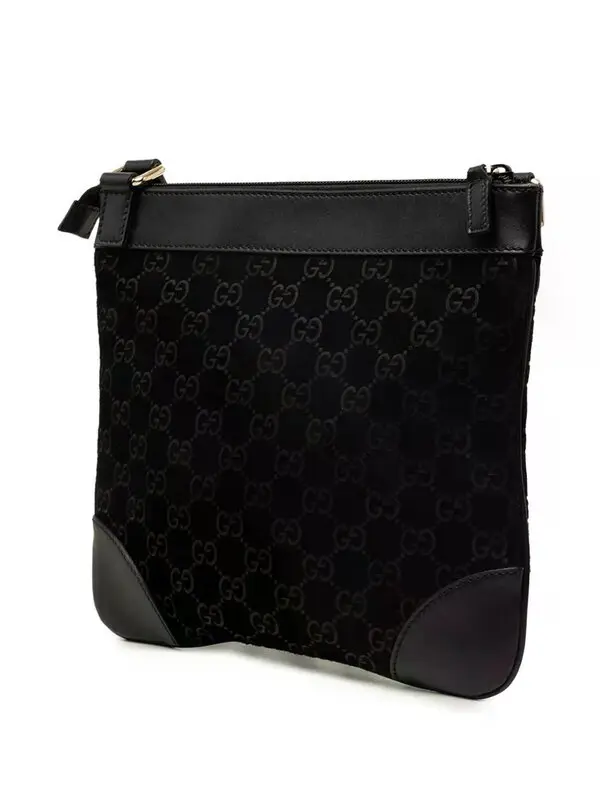 Gucci 2000-2015 Gg Suede Crossbody Bag