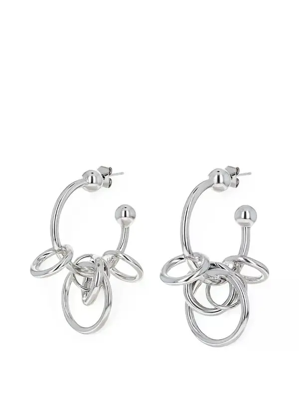 JUSTINE CLENQUET Harriet Hoop Earrings - Silver