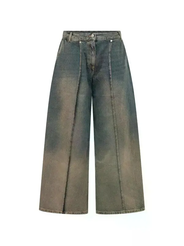 Palm Angels Pleated Wide-leg Jeans - Blue
