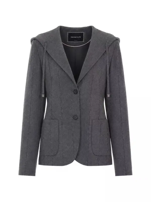 Fabiana Filippi Hooded Button-up Jacket