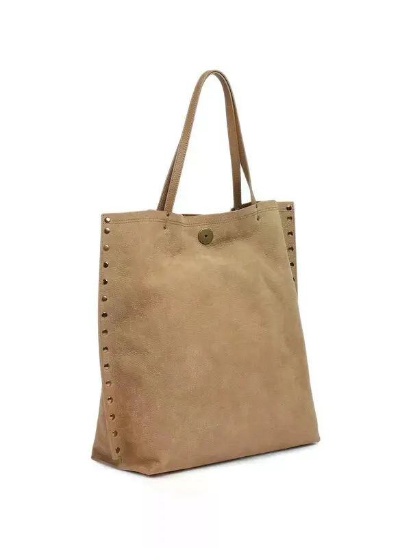 ZANELLATO Postina Studded Leather Shoulder Bag - Neutrals