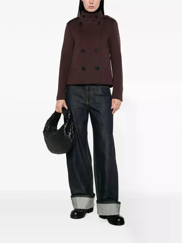 PSOPHIA Double-breasted Epaulette Coat