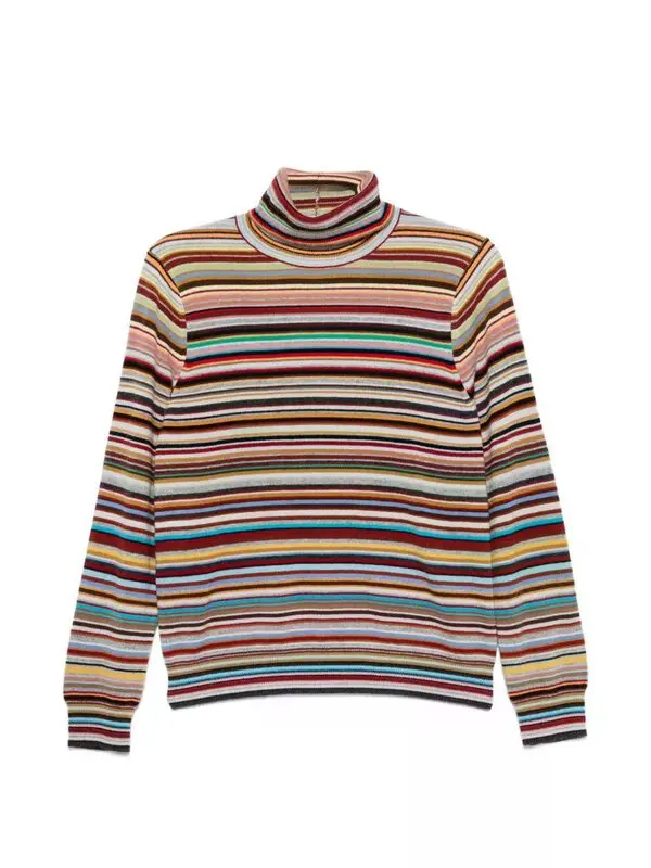Paul Smith Striped Roll-neck Sweater - Neutrals