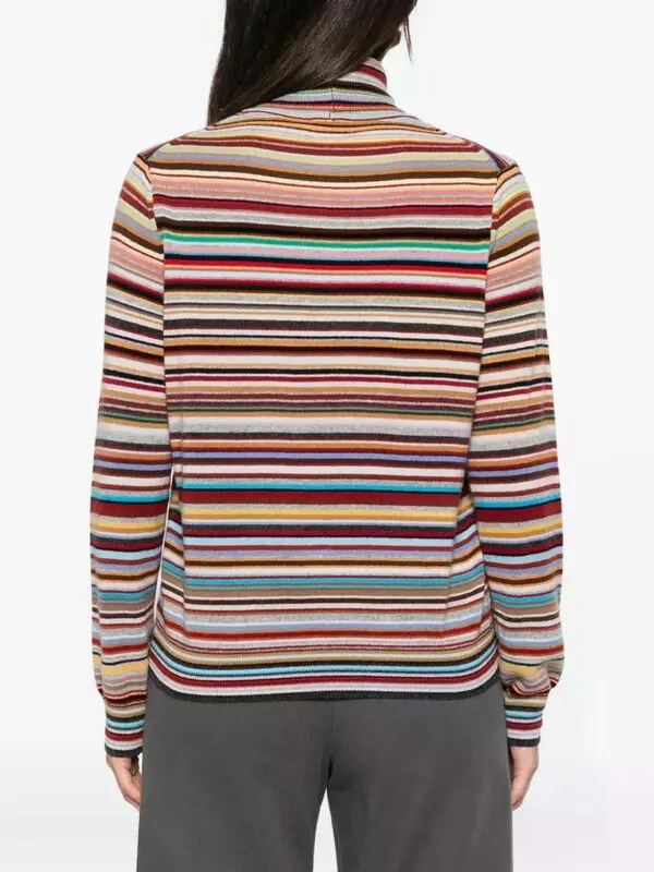 Paul Smith Striped Roll-neck Sweater - Neutrals