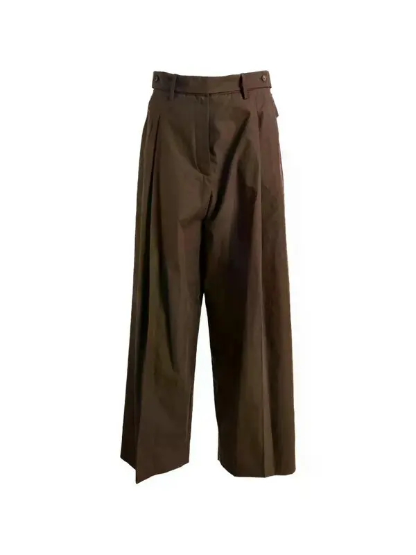 Magda Butrym Pleated Tailored Trousers - Brown