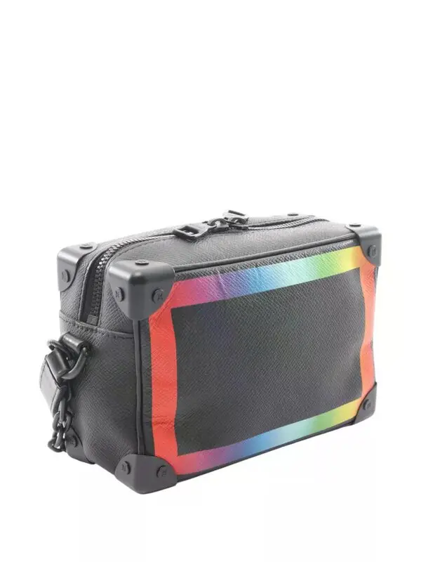 LOUIS VUITTON 2019 Taiga Rainbow Soft Trunk Crossbody Bag