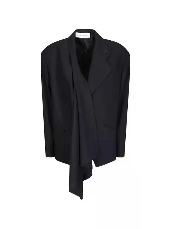 NICCOLO PASQUALETTI Epsilon Draped Blazer - Black