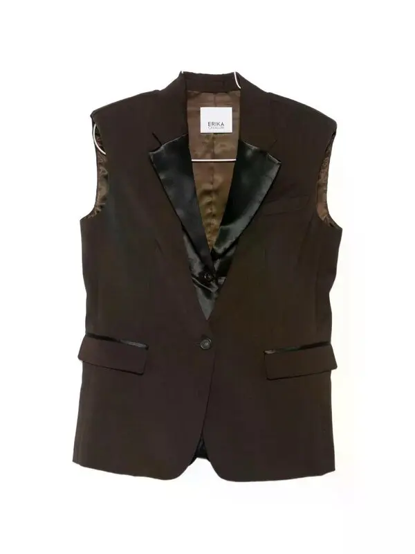 Erika Cavallini Notch-lapel Waistcoat - Brown
