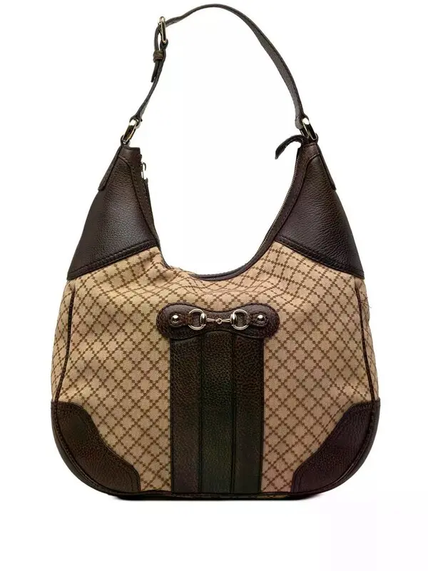 Gucci 2000-2015 Diamante Canvas Catherine Shoulder Bag