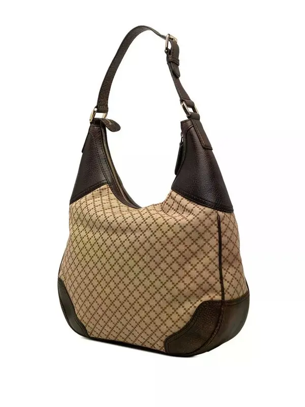 Gucci 2000-2015 Diamante Canvas Catherine Shoulder Bag