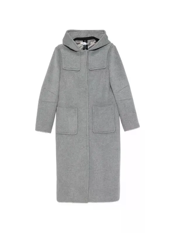 Liviana Conti Hooded Storm-flap Coat - Grey