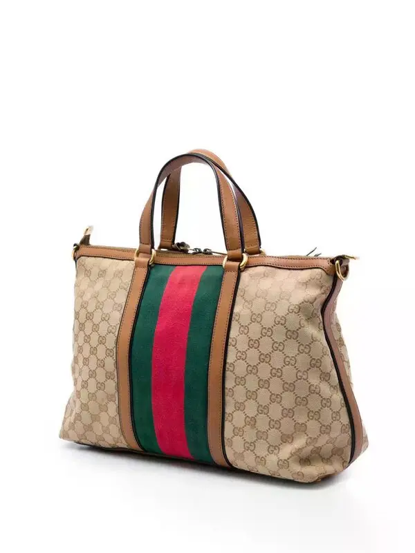 Gucci 2016-2026 Medium Gg Canvas Web Rania Top Handle Bag Satchel