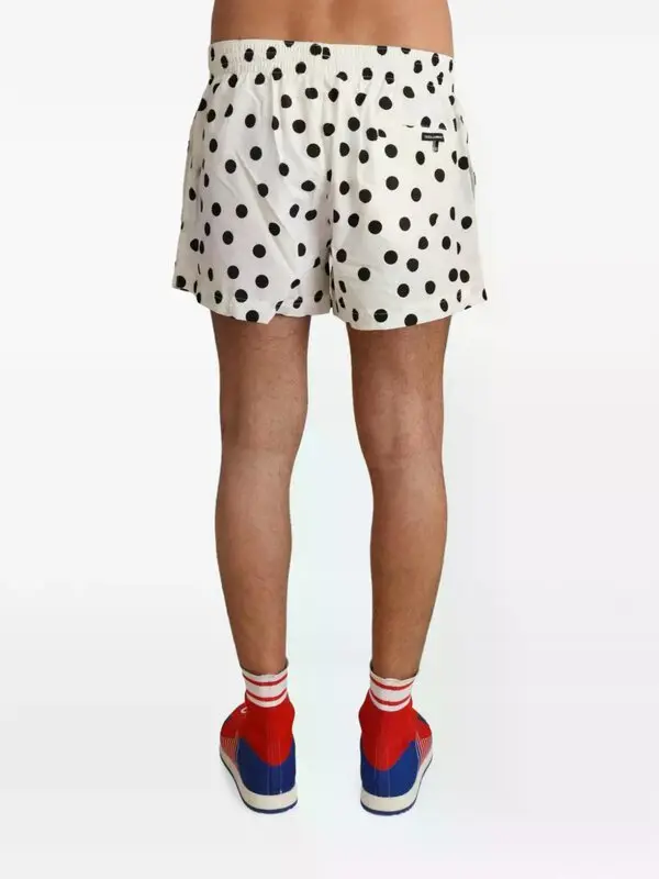Dolce & Gabbana Polka-dot Drawstring Swim Shorts
