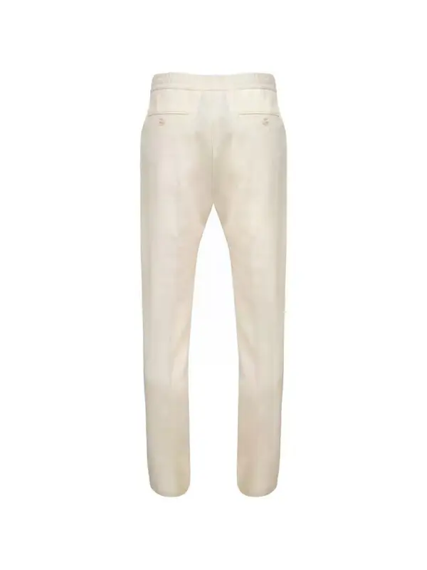 Zegna White Oasi Lino Pants