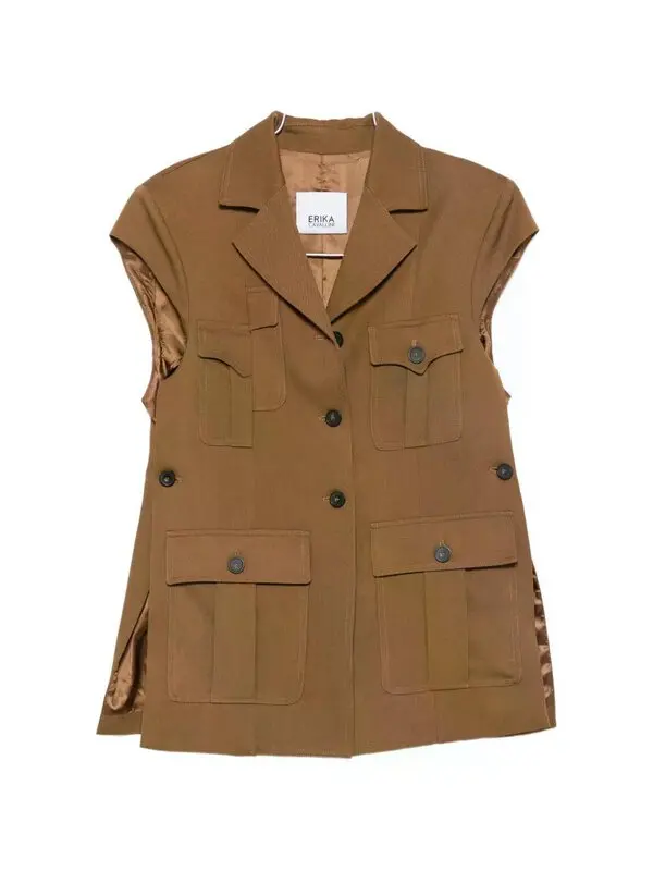 Erika Cavallini Malik Button-up Utility Waistcoat