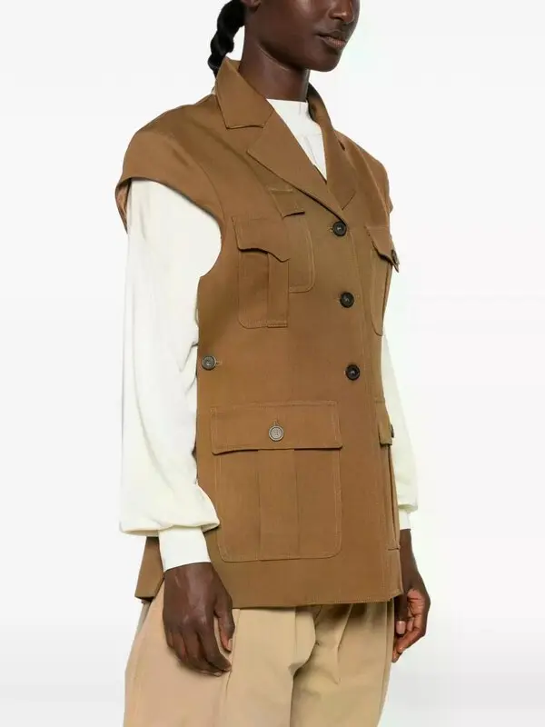 Erika Cavallini Malik Button-up Utility Waistcoat