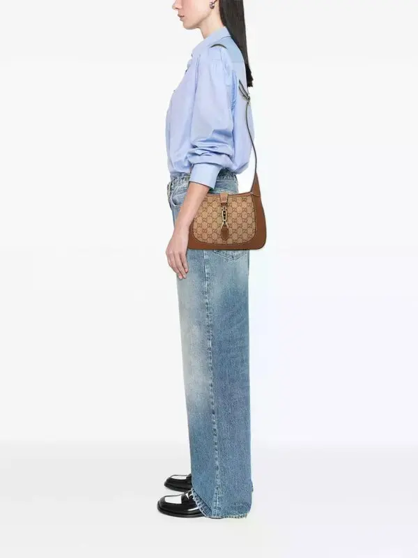 Gucci 2016-2026 Medium Gg Raffia Jackie 1961 Crossbody Bag