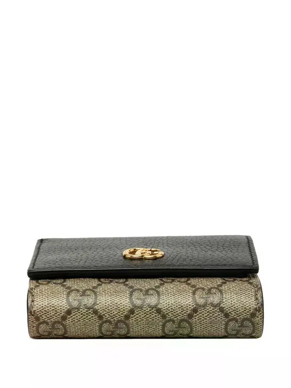 Gucci 2000-2026 Medium Bicolor Gg Marmont And Gg Supreme Compact Wallet Small Wallets