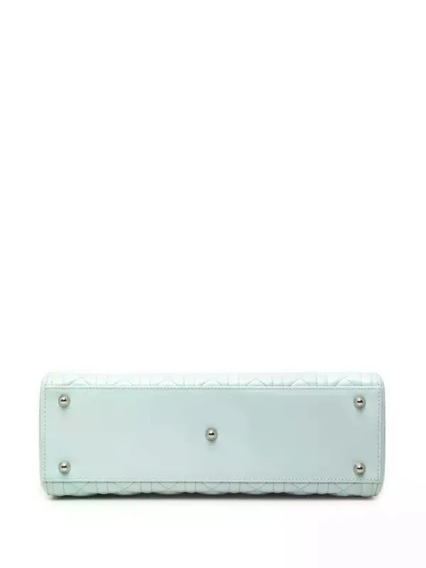 Dior 2013 Large Patent Cannage Lady Satchel - Blue