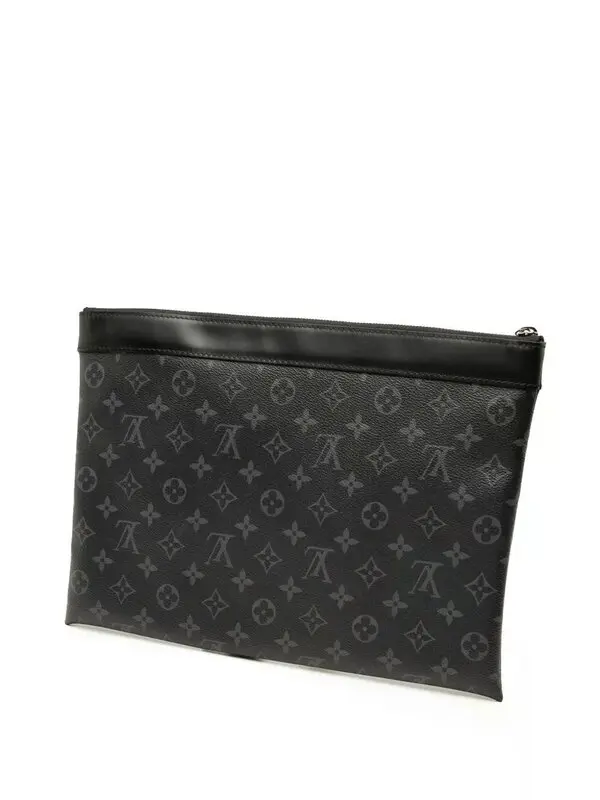 LOUIS VUITTON 2019 Monogram Eclipse Discovery Pochette Gm Clutch Bag