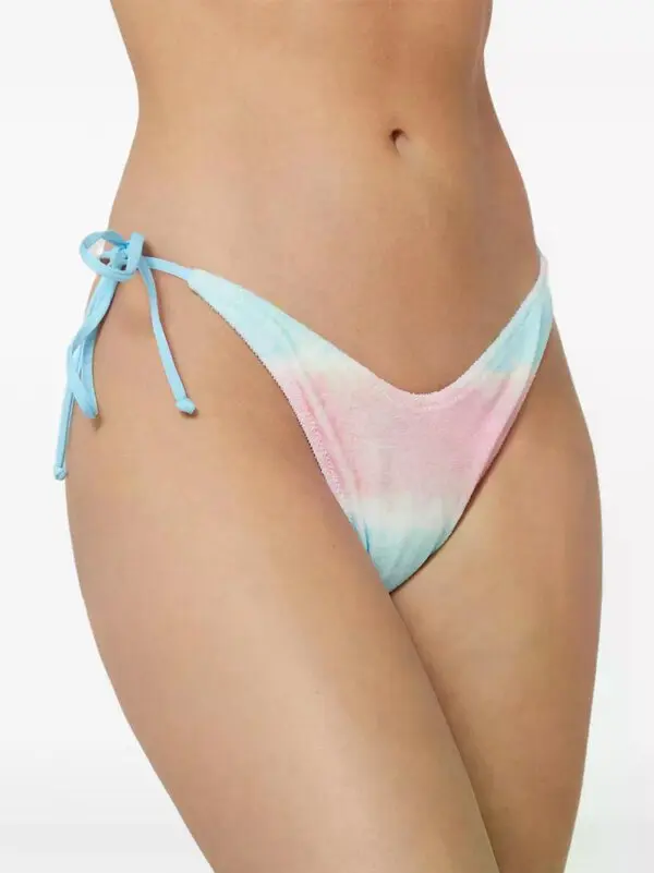 MC2 SAINT BARTH Norah Tie-dye Terry-cloth Bikini Bottoms - Blue