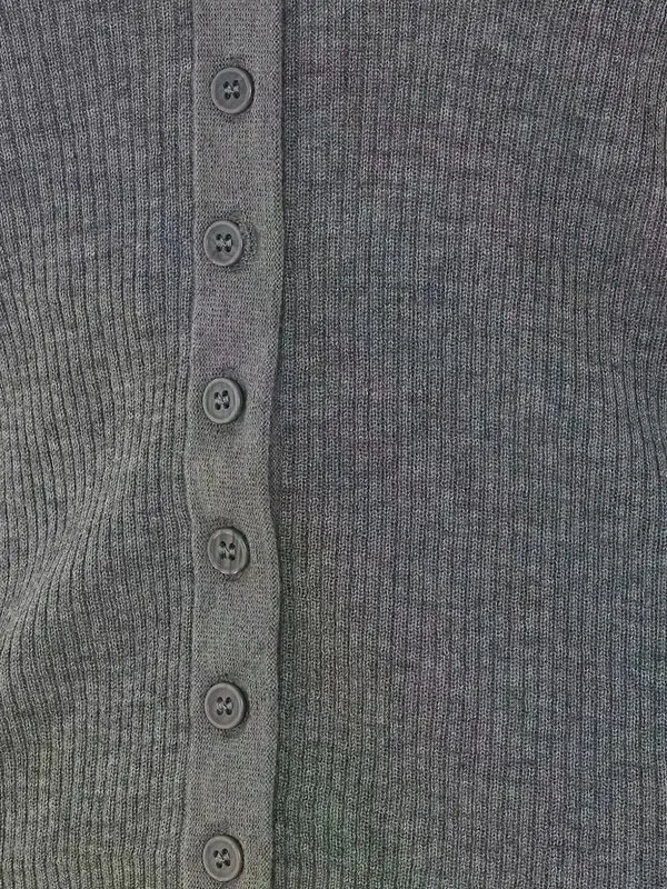 ELEH Ribbed-knit Layered Cardigan