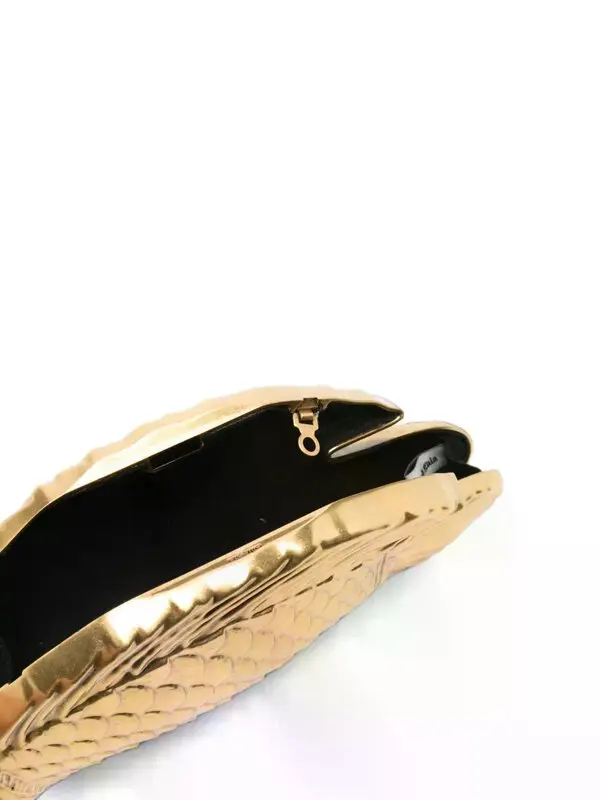 Cult Gaia Neemo Fish-shaped Fringed Clutch Bag - Gold