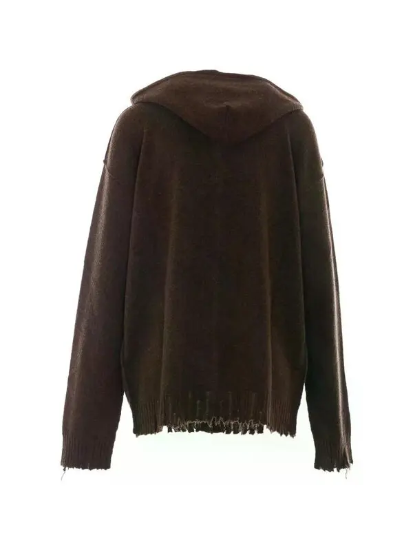 UMA WANG Distressed Zip-up Hoodie