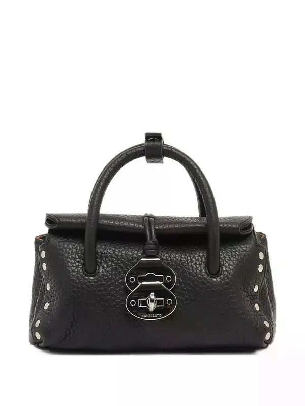 ZANELLATO Dotta Stud-embellished Leather Tote Bag - Black