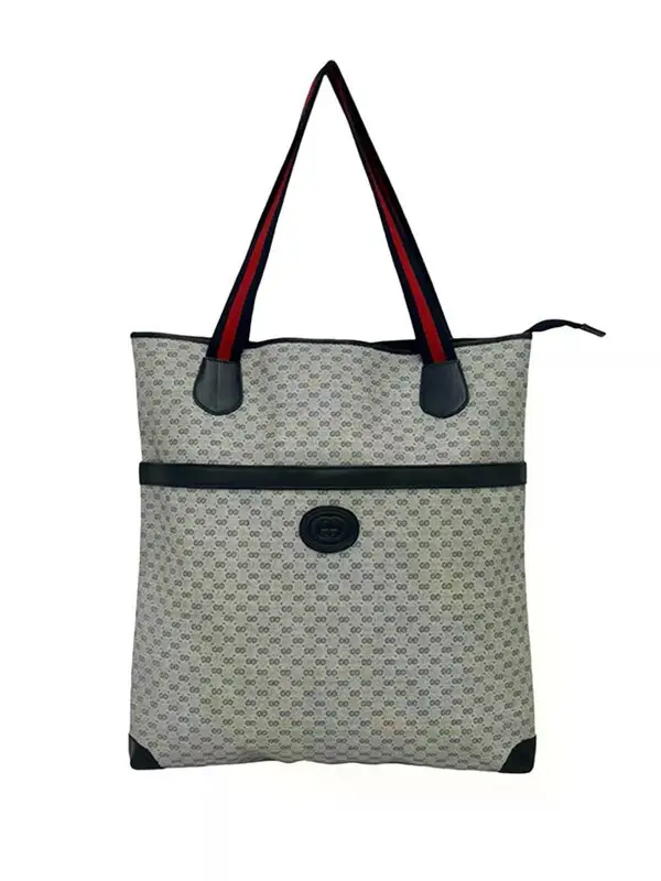 Gucci 20th Century Micro Gg Supreme Web Tote Bag - Grey