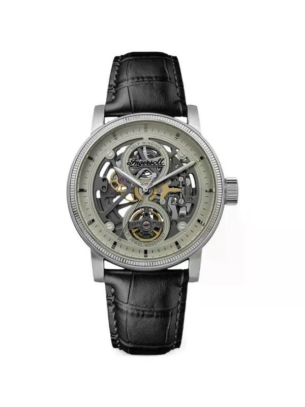INGERSOLL WATCHES The Guy Skeleton 44mm Watch - Grey