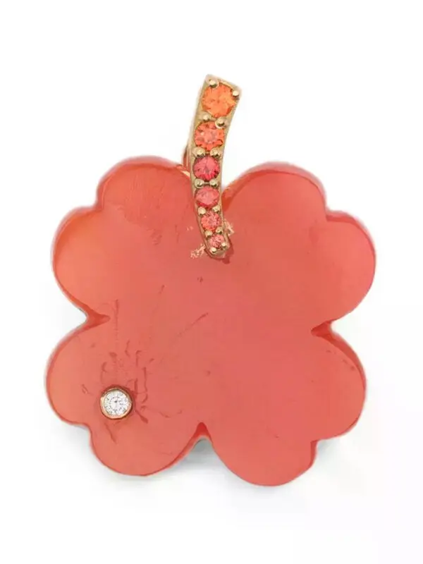 VIOLETTE Orange Sapphire And Diamond Pendant