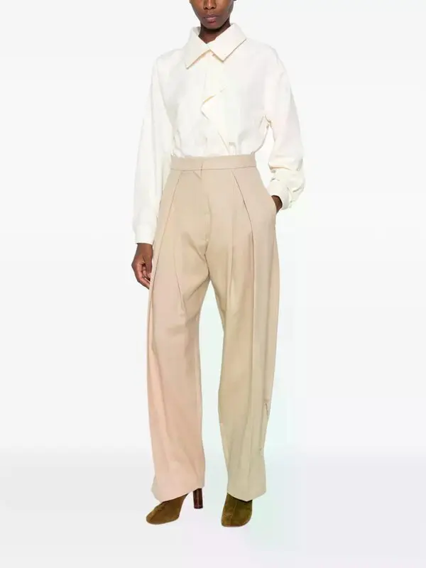 Sportmax Pleated Wide-leg Tailored Trousers