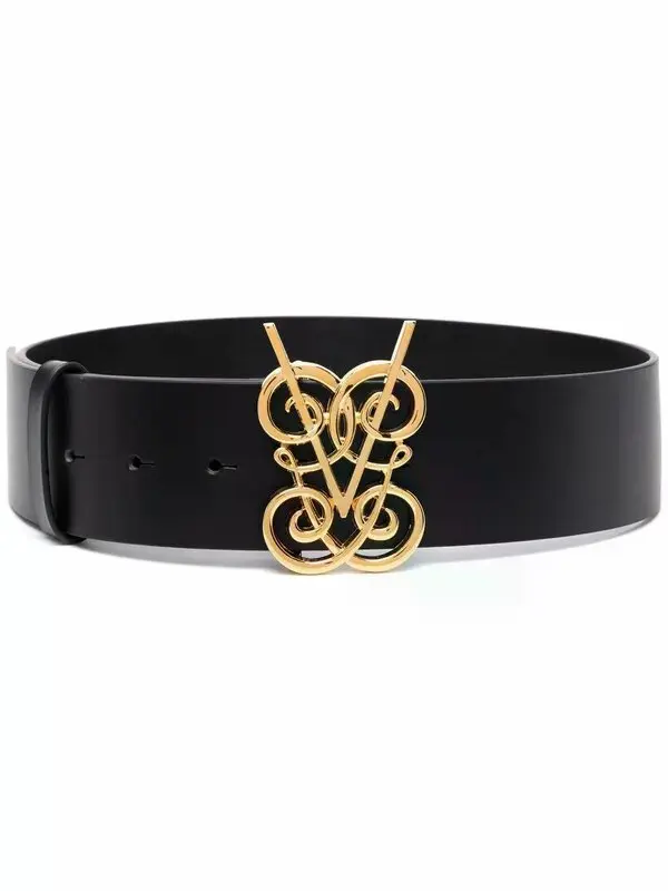 Giambattista Valli Logo Plaque Buckle Belt - Black