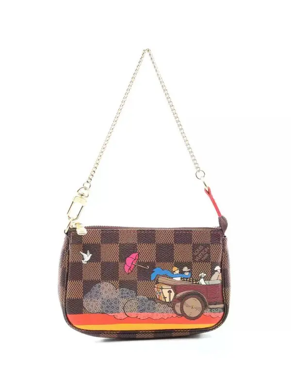 LOUIS VUITTON 2015 Mini Damier Ebene Illustre Shoulder Bag
