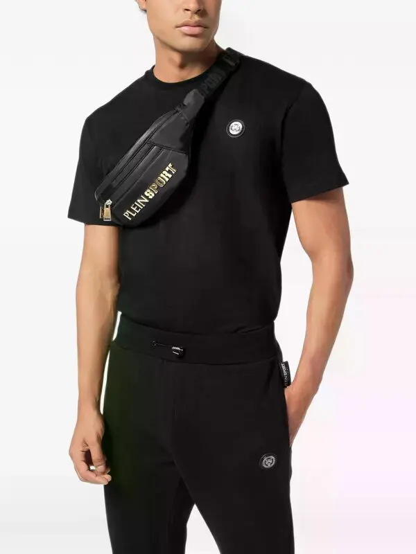 PLEIN SPORT Logo-lettering Buckle-fastening Belt Bag - Black