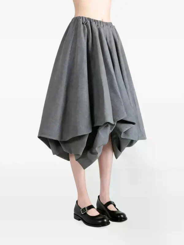 COMME DES GARÇONS TAO Draped Asymmetric Midi Skirt