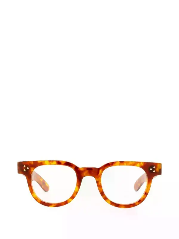 JULIUS TART OPTICAL Fdr Tortoiseshell-effect Glasses - Orange