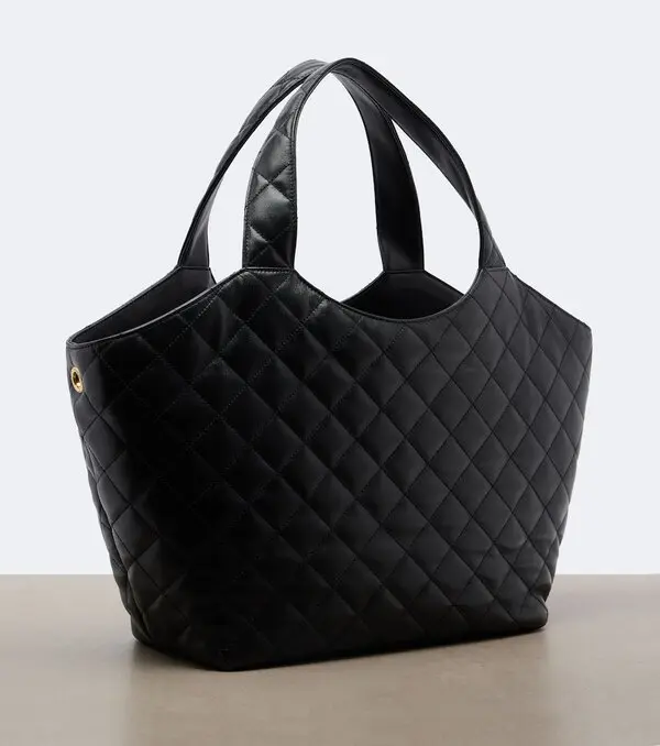 Saint Laurent Icare Medium Quilted Leather Shopper