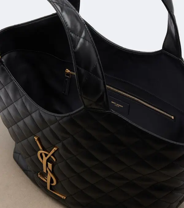 Saint Laurent Icare Medium Quilted Leather Shopper