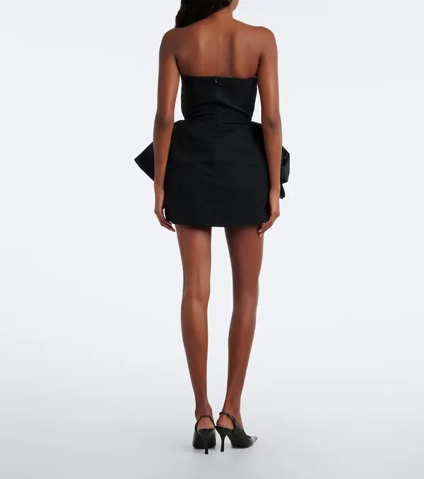 Magda Butrym Draped Wool Bustier Dress