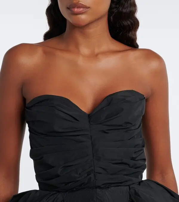 Magda Butrym Draped Wool Bustier Dress