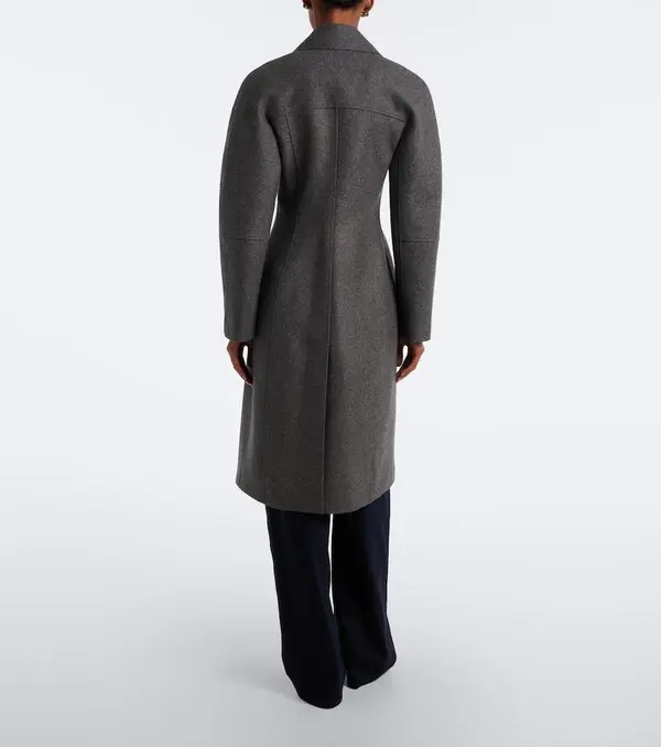 JIL SANDER Double-breasted Virgin Wool Coat