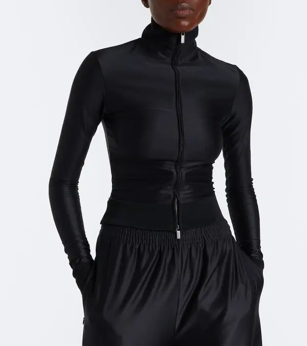 Gucci Silk-blend Zip-up Top