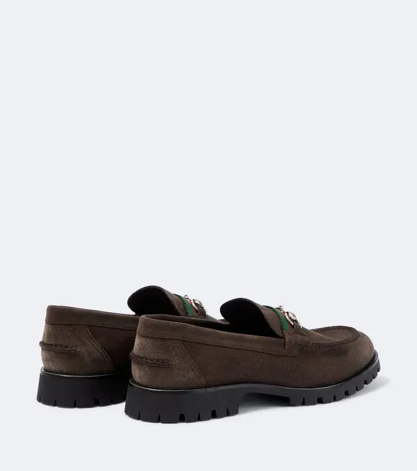 Gucci Horsebit Suede Loafers
